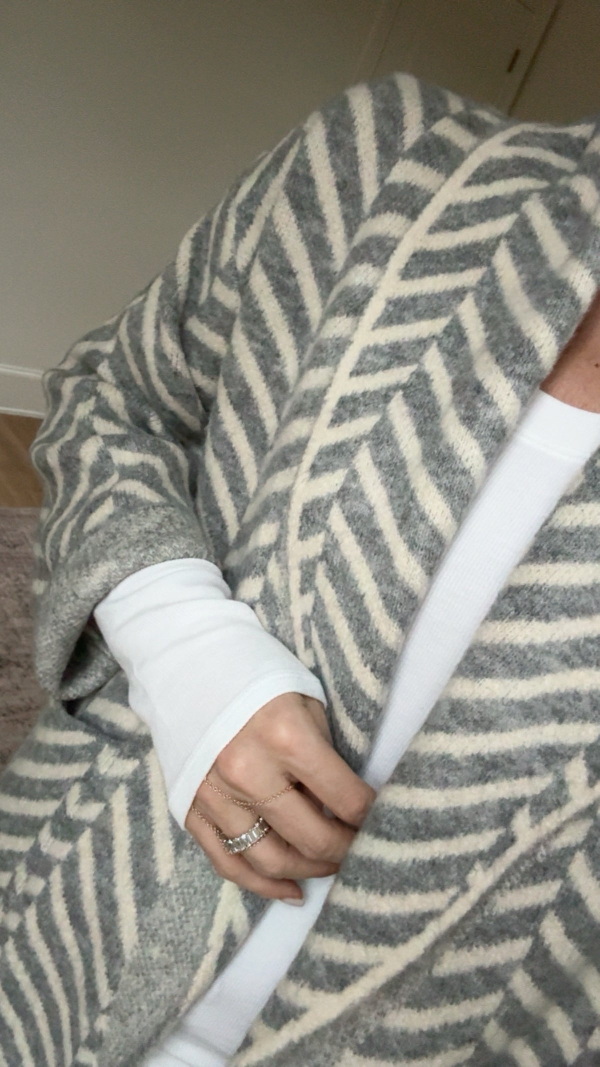 Chevron Open Cardi | TALIA